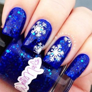Синий новогодний маникюр: 40 идей с фото | Nailspiration.net