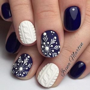 Синий новогодний маникюр: 40 идей с фото | Nailspiration.net