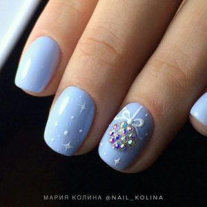 Синий новогодний маникюр: 40 идей с фото | Nailspiration.net