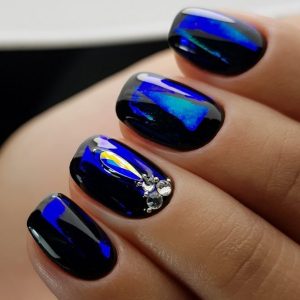 Синий новогодний маникюр: 40 идей с фото | Nailspiration.net